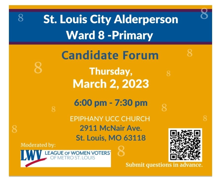New 8th Ward Alder Candidate Forum Tonight – The Great State of St. Louis